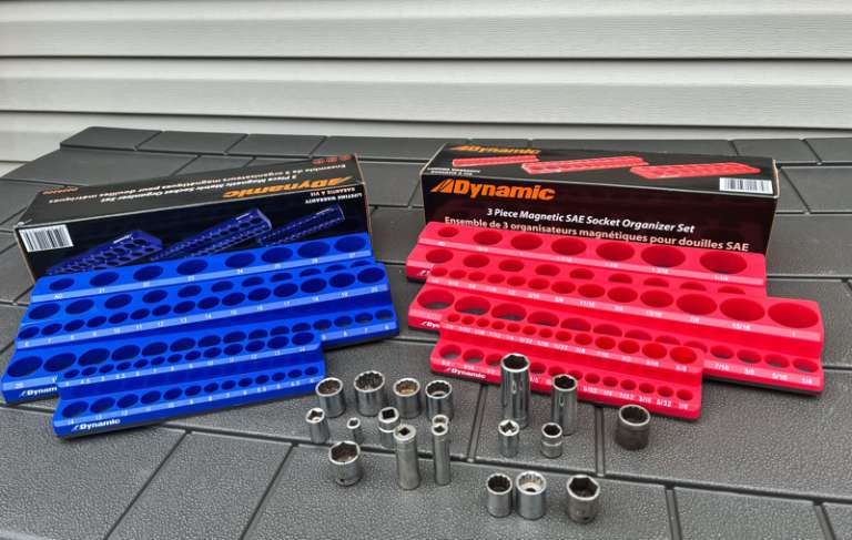Dynamic Tool magnetic socket organizer sets (Metric & SAE) review - The ...