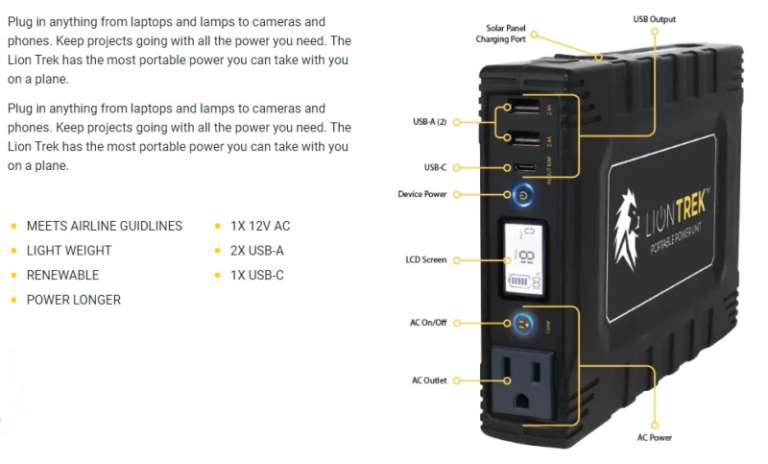 Lion Energy Lion TREK Portable Solar Generator review - Portable power ...