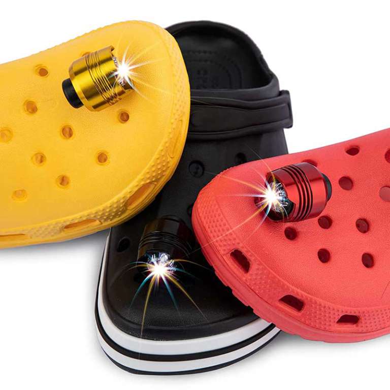 As if Crocs weren't hideous enough, you can add a flashlight to them ...