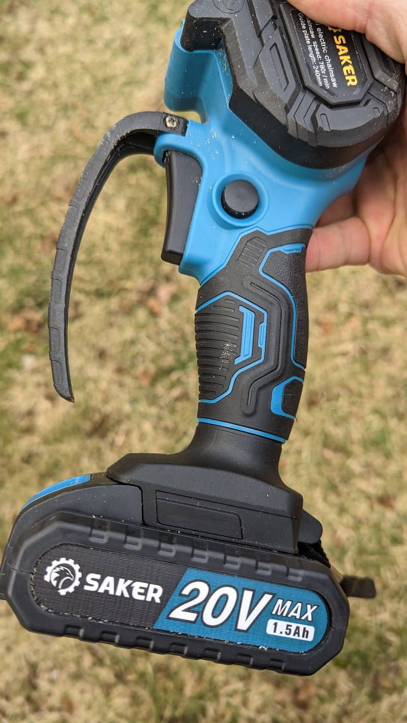 Saker Mini Chainsaw review - lumberjack function, cordless drill ...