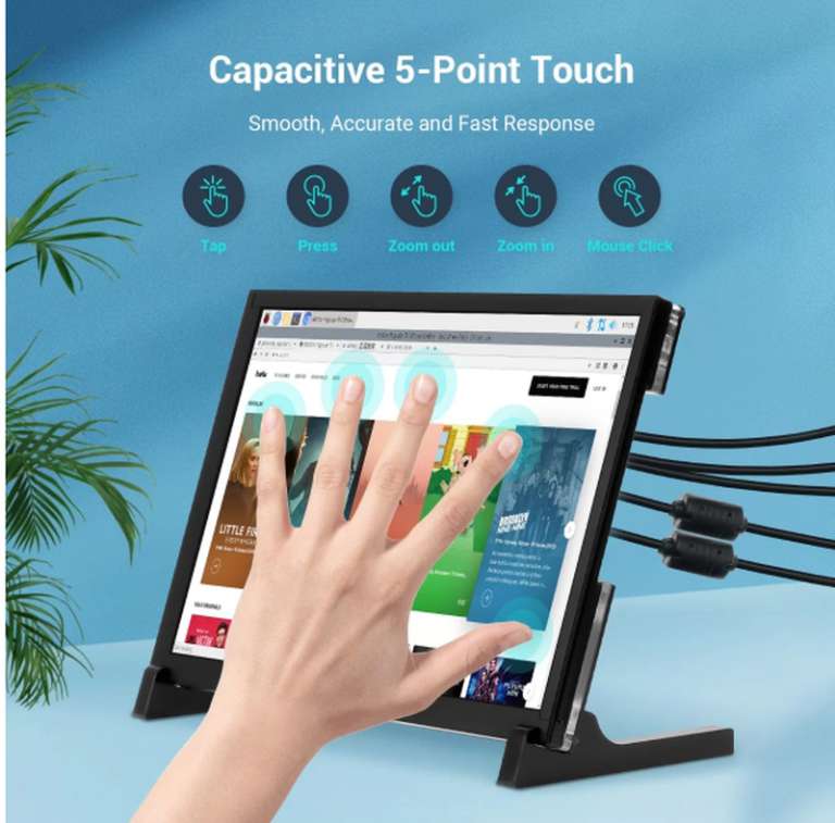 Elecrow Meteor Screen 10.1" IPS Capacitive Touch Screen with RGB Animated light review - The ...