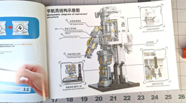 JMBricklayer Mechanical Spaceman brick model review - I come in pieces ...