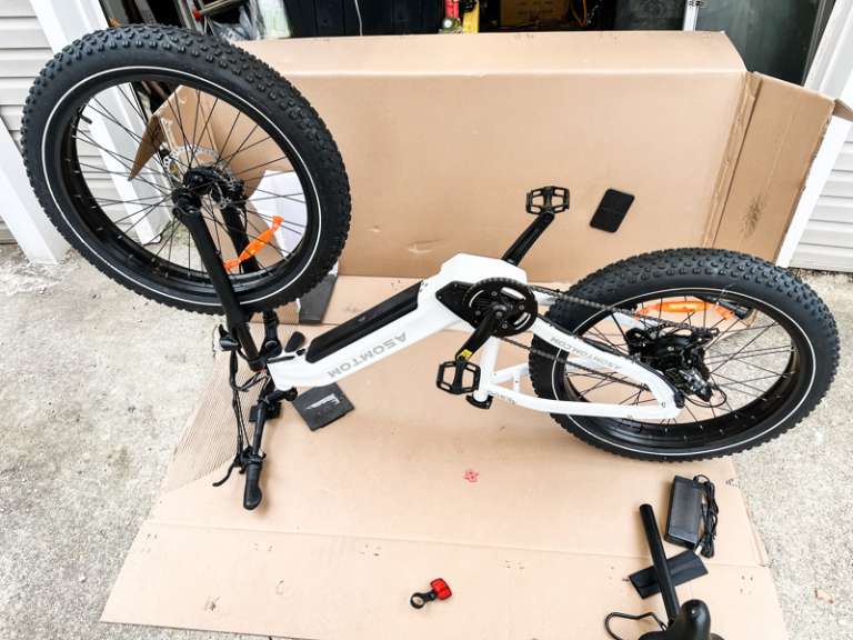 Asomtom E300 step-thru all-terrain electric mountain bike review - The Gadgeteer
