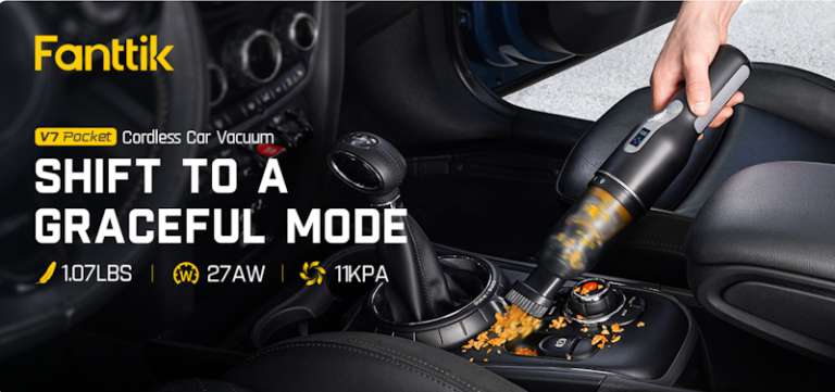 Fanttik V7 Pocket Cordless Car Vacuum review - The Gadgeteer
