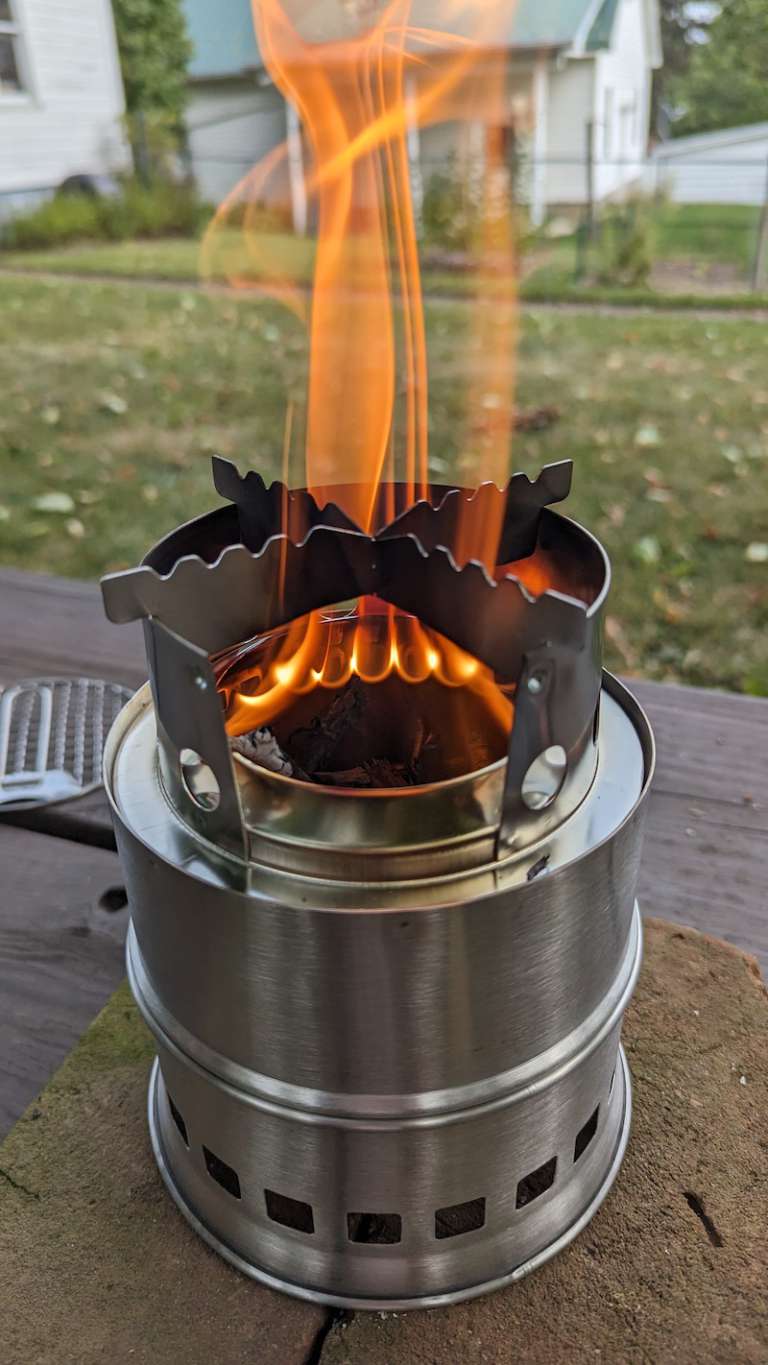 Tom Shoo Wood Stove and Titanium Pot review - Wood fired camp cooking ...