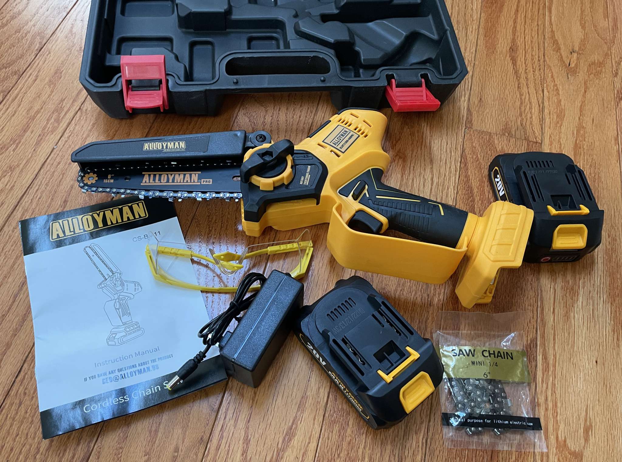 Alloyman CS-BM11 Cordless Chain Saw review - Trimming and pruning has ...