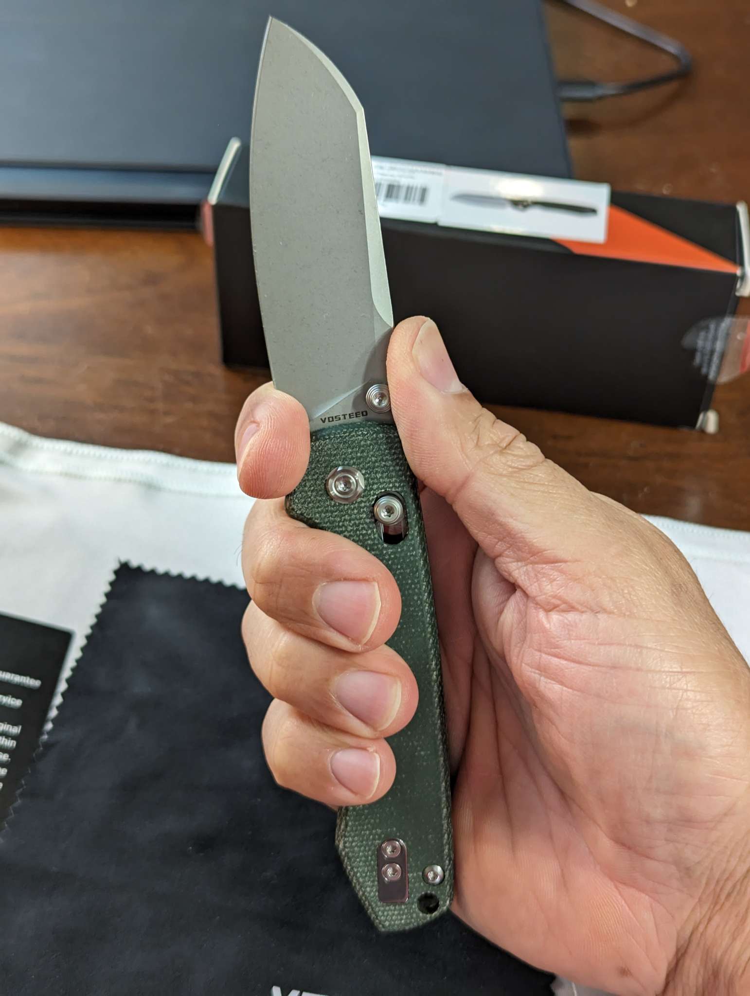 Vosteed Raccoon Crossbar Cleaver folding knife review - budget knife of ...