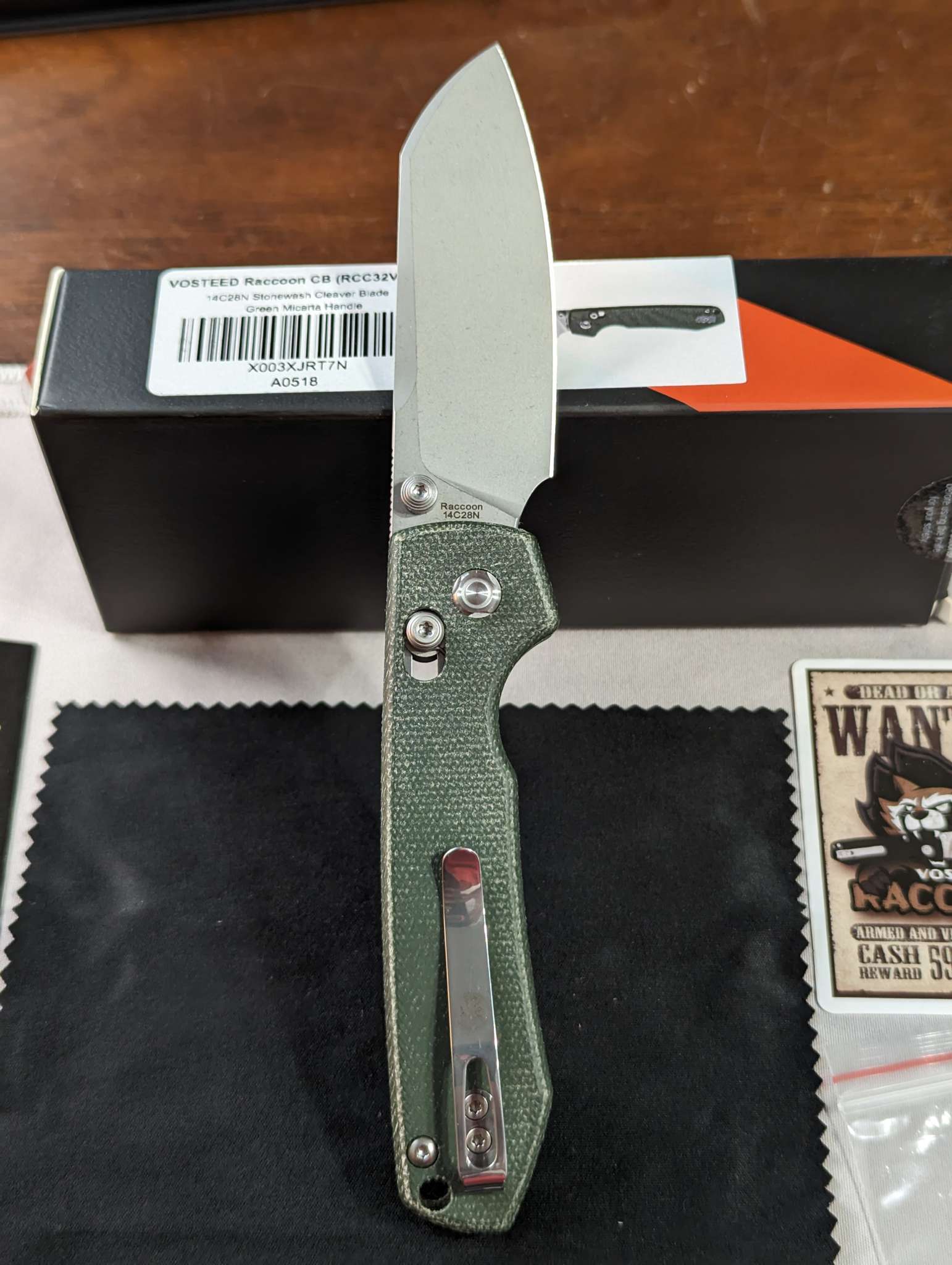 Vosteed Raccoon Crossbar Cleaver folding knife review - budget knife of ...