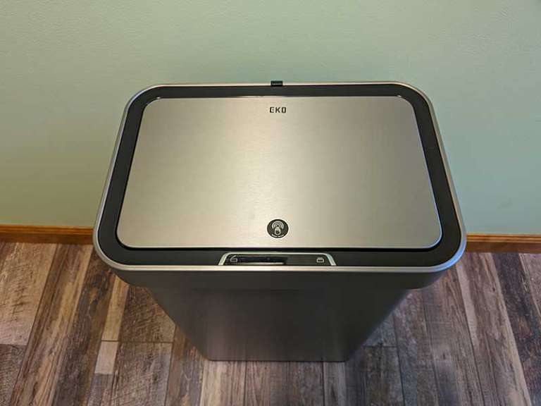 EKO Deluxe Mirage-T 50 liter smart trashcan review - handsfree ...