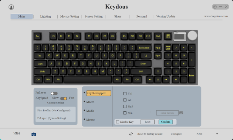Keydous NJ98 mechanical keyboard review - The Gadgeteer