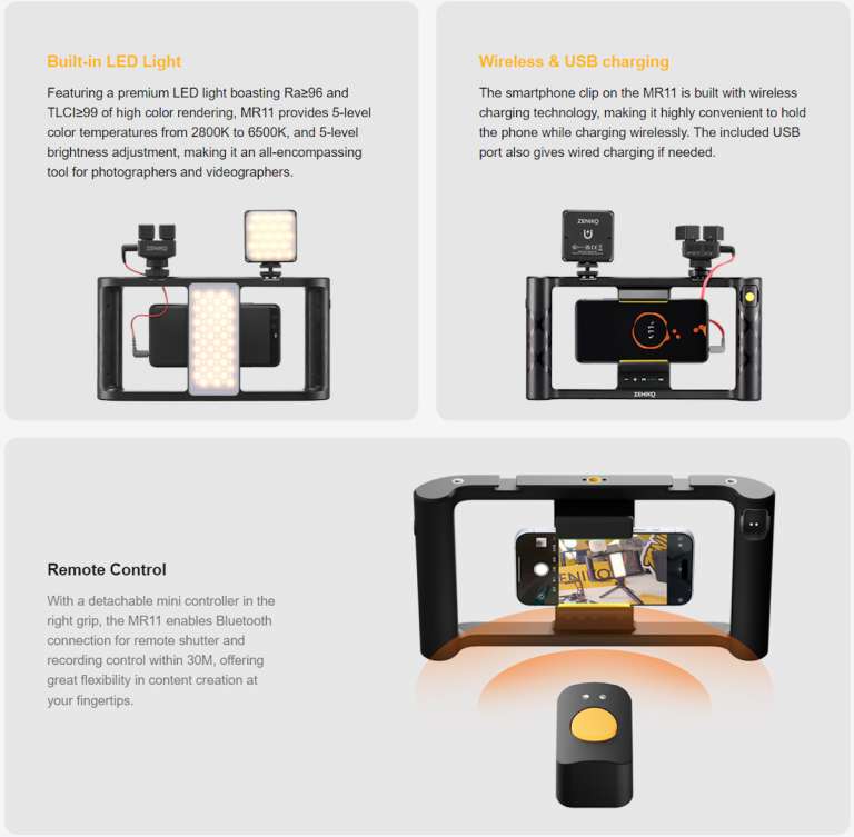 Zeniko smartphone video rig MR11 kit review - add a light and mic to ...