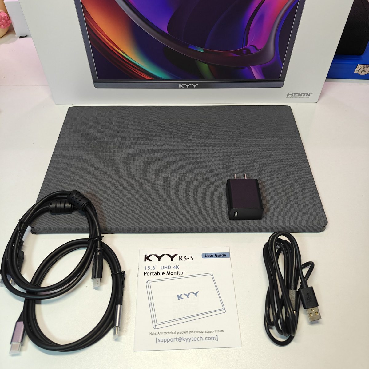 KYY 15.6'' 3840x2160 4K UHD USB-C portable monitor review - a nice 4k ...