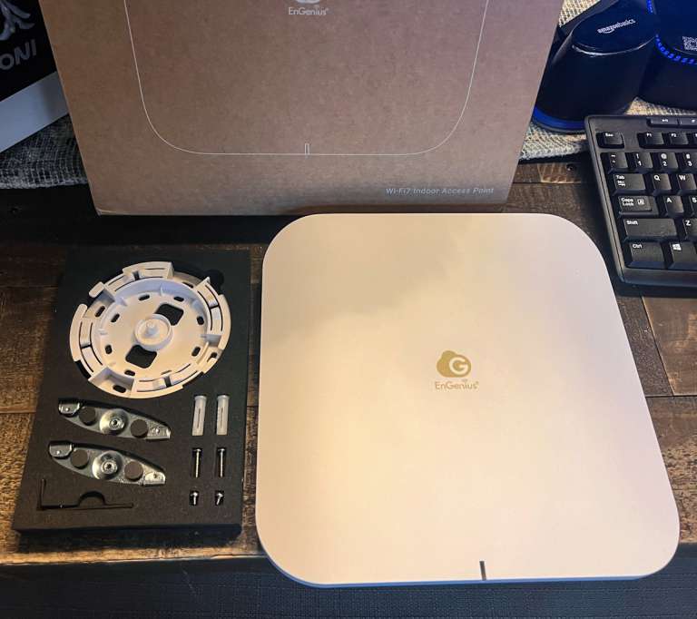EnGenius ECW536 Cloud Managed 4x4x4 Indoor Tri-Band WiFi 7 Access Point ...