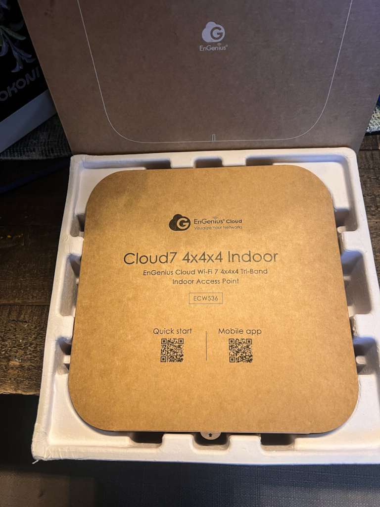 EnGenius ECW536 Cloud Managed 4x4x4 Indoor Tri-Band WiFi 7 Access Point ...