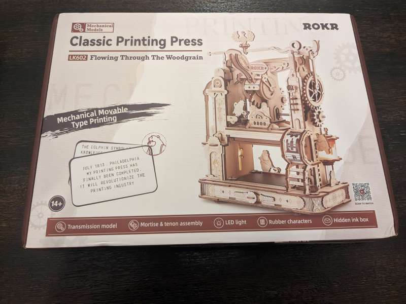 Robotime ROKR Classic Printing Press 3D Puzzle review - A complex, fun ...