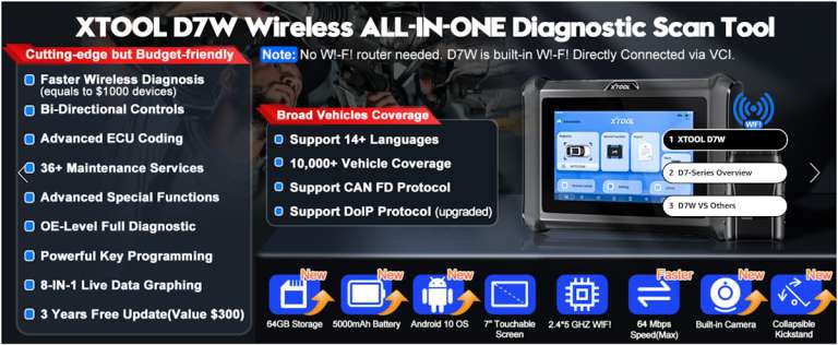 XTOOL Bidirectional Scan Tool D7W review - Diagnose your car's aches ...