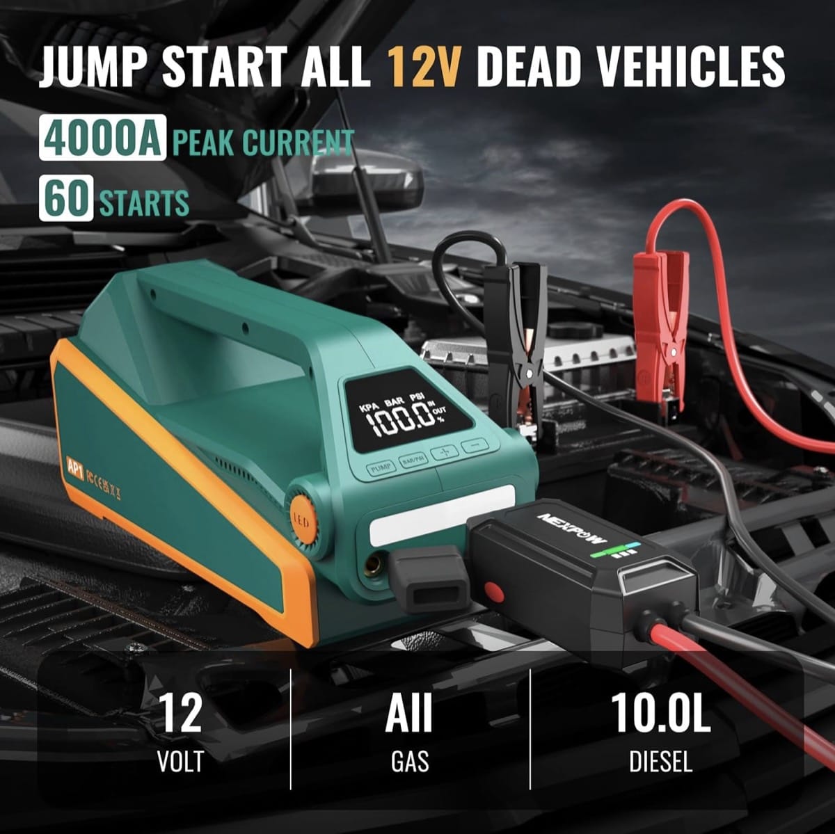 NEXPOW has a new AP1 jump starter with air compressor - The Gadgeteer
