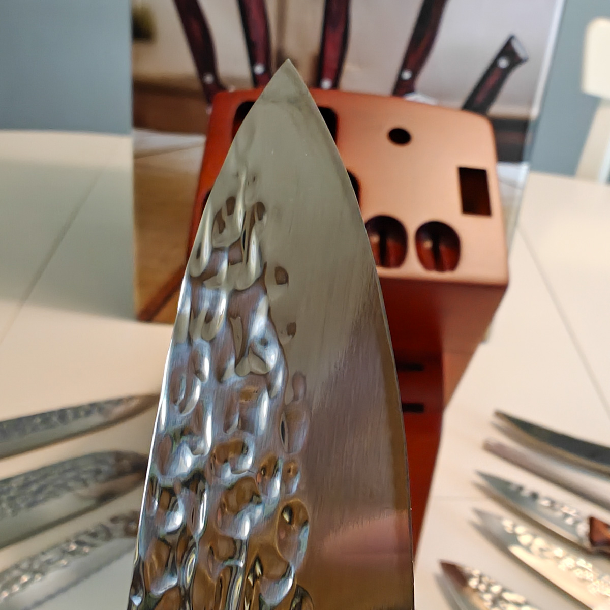 imarku Wooden Hammered Knife Set review - sharp in both looks and edges ...