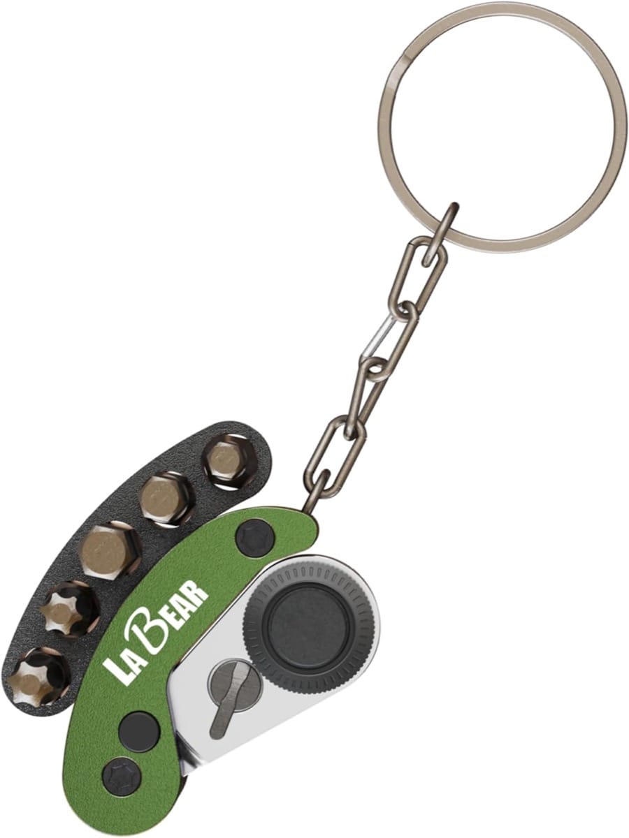 This mini ratchet with bit holder folds up to fit in your pocket or ...