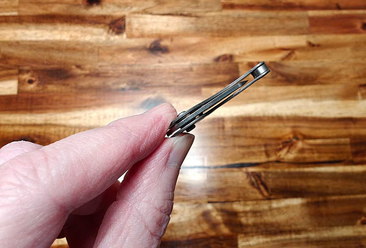Tops Home Store Titanium Knife review - A tiny pocket knife for less ...
