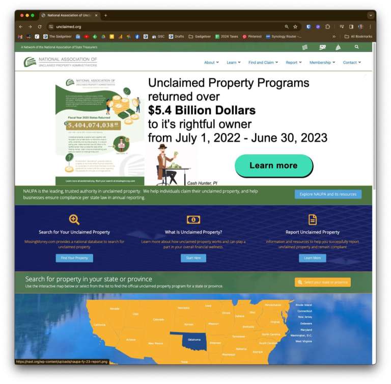 Did you know - That you might have unclaimed cash? No, this isn't a ...