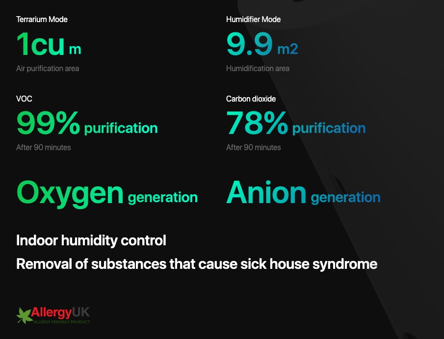 mosslab Moss Air humidifier air purifier review - air purification with ...