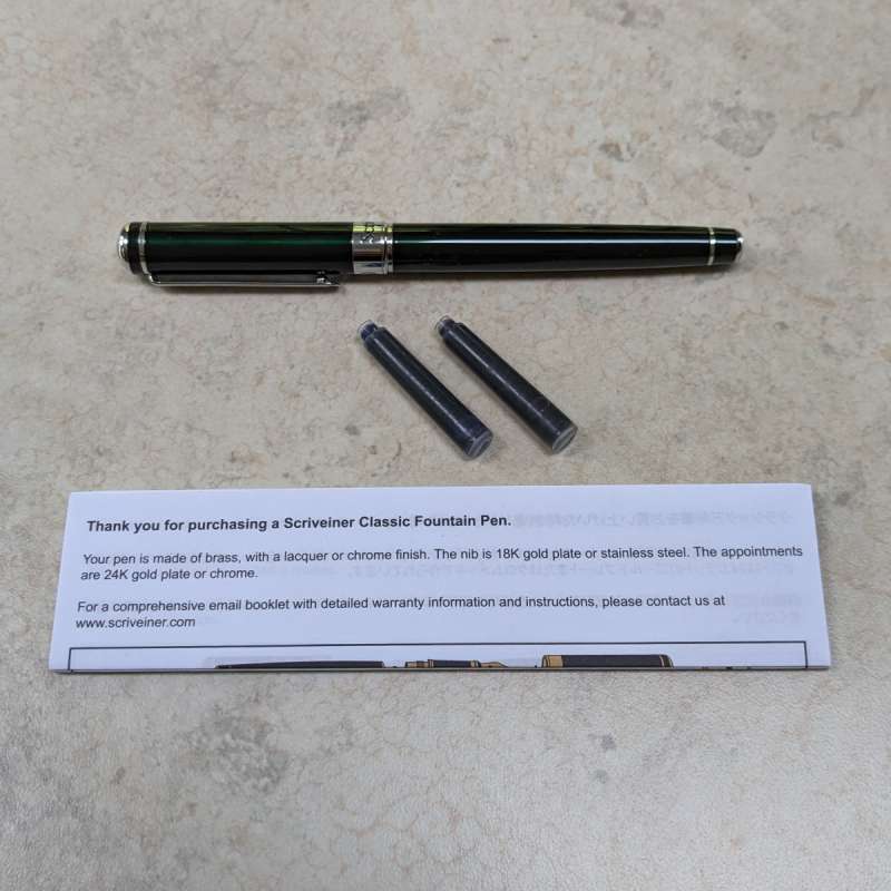 Scriveiner Black Green Fountain Pen review - A UK pen worth thrice its ...