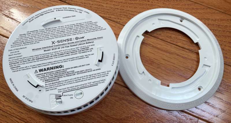 X-Sense SC01-W Wireless Interlinked Combination Smoke and Carbon ...