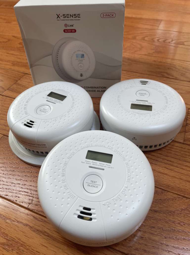 X-Sense SC01-W Wireless Interlinked Combination Smoke and Carbon ...