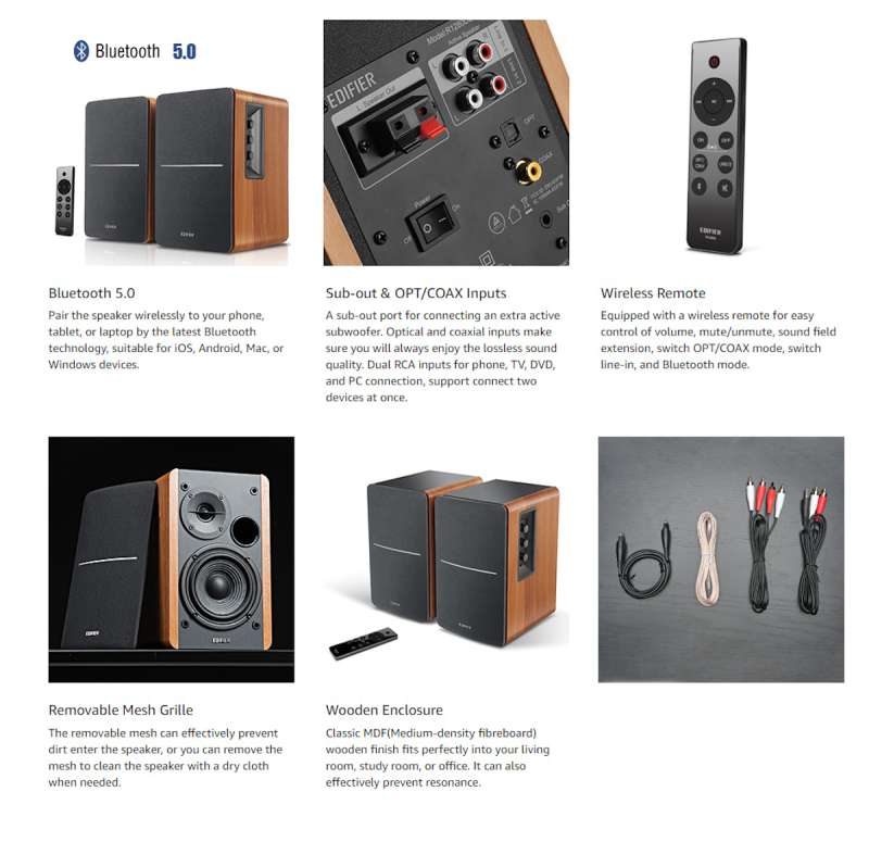 Edifier R1280DBs Powered Bluetooth Bookshelf Speakers review - The ...