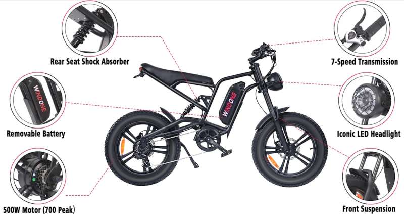 Windone E2 fat tire e-Bike review - The Gadgeteer