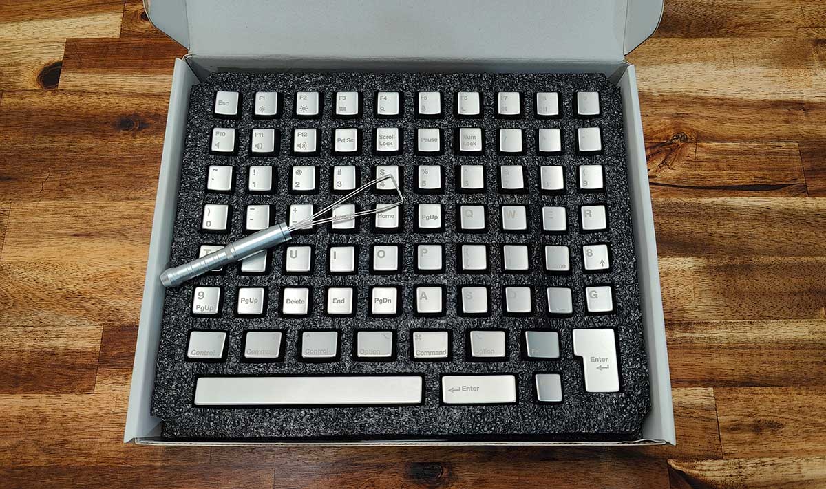 Awekeys Hello Silver full metal keycaps set review - key cap set for ...