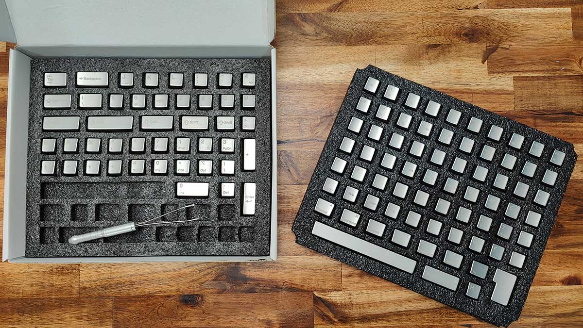 Awekeys Hello Silver full metal keycaps set review - key cap set for ...