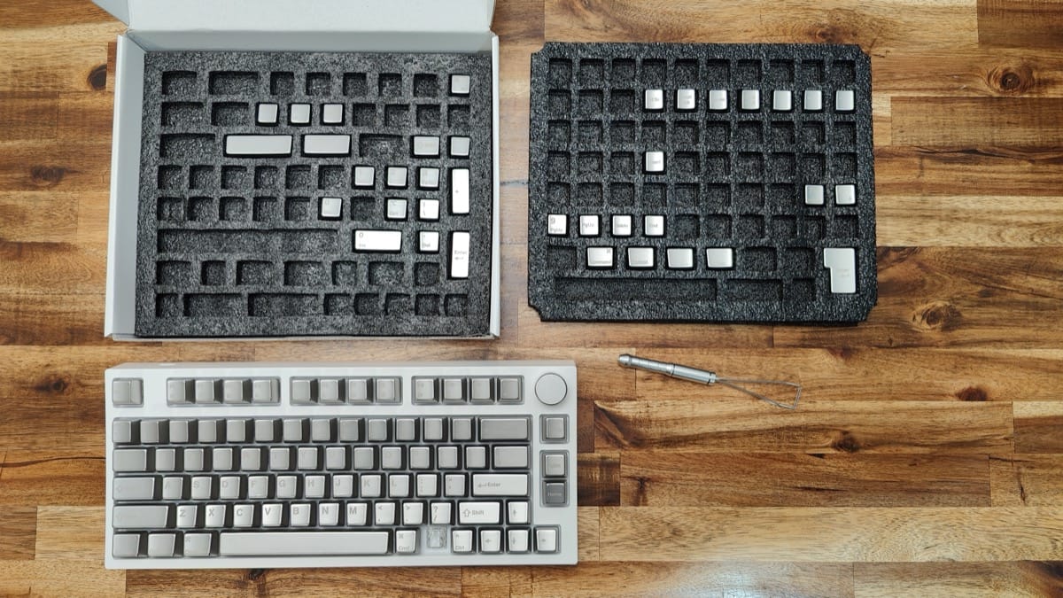 Awekeys Hello Silver full metal keycaps set review - key cap set for ...