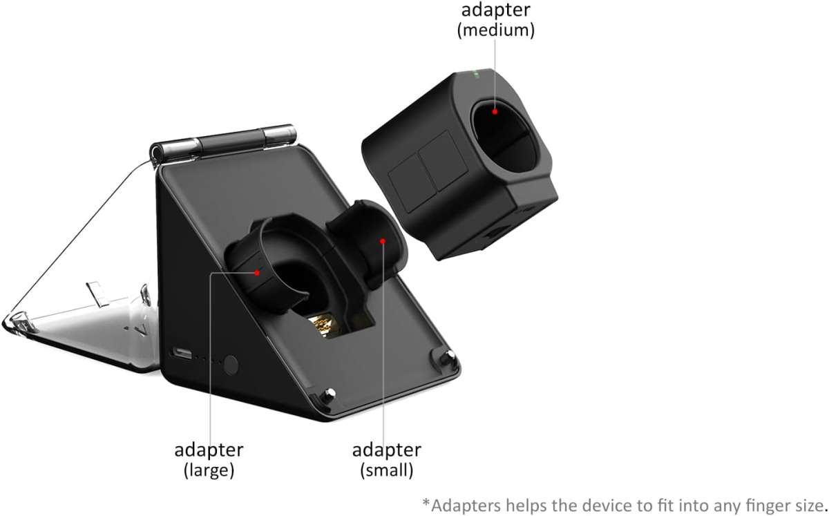 It looks like an oxygen sensor, but it's really a wearable mouse and ...