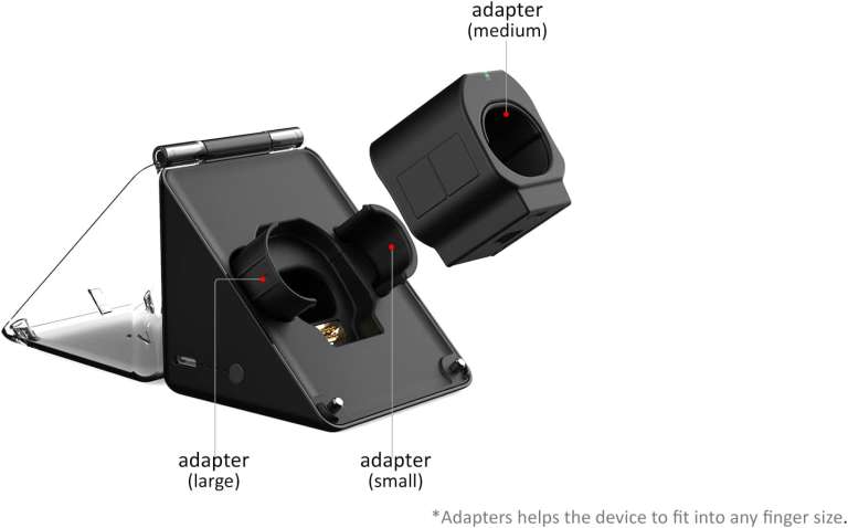 It looks like an oxygen sensor, but it's really a wearable mouse and ...