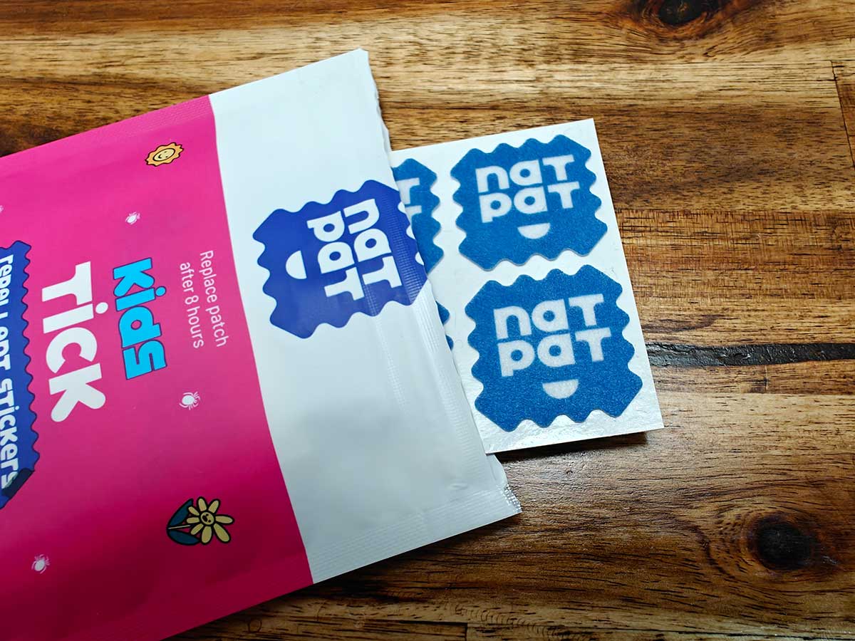NATPAT Deet Free Tick Repellent sticker review - The Gadgeteer