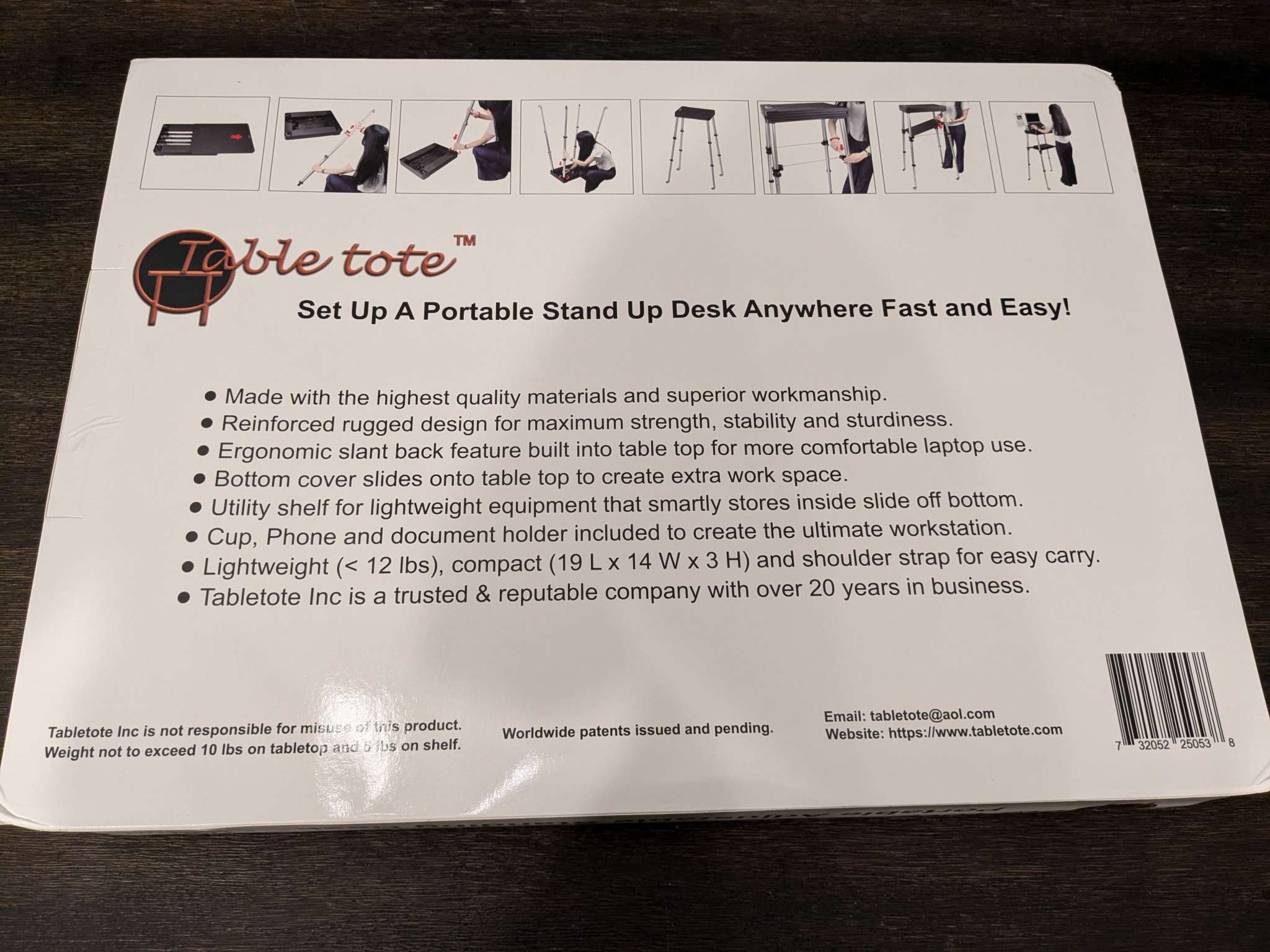 Tabletote Plus portable adjustable standing desk review - A portable ...