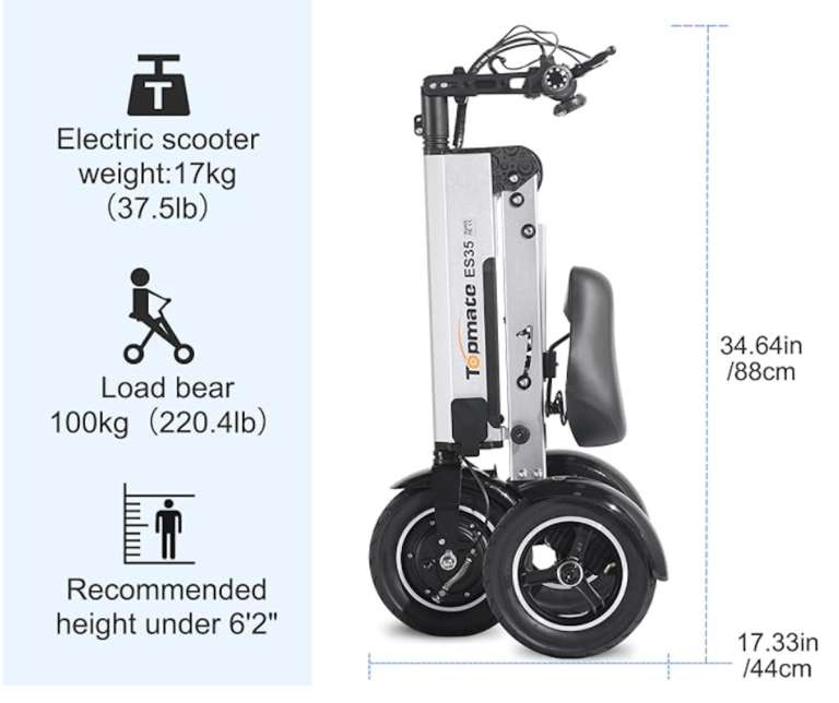 TopMate ES35 3 Wheels Foldable Trike review - The Gadgeteer