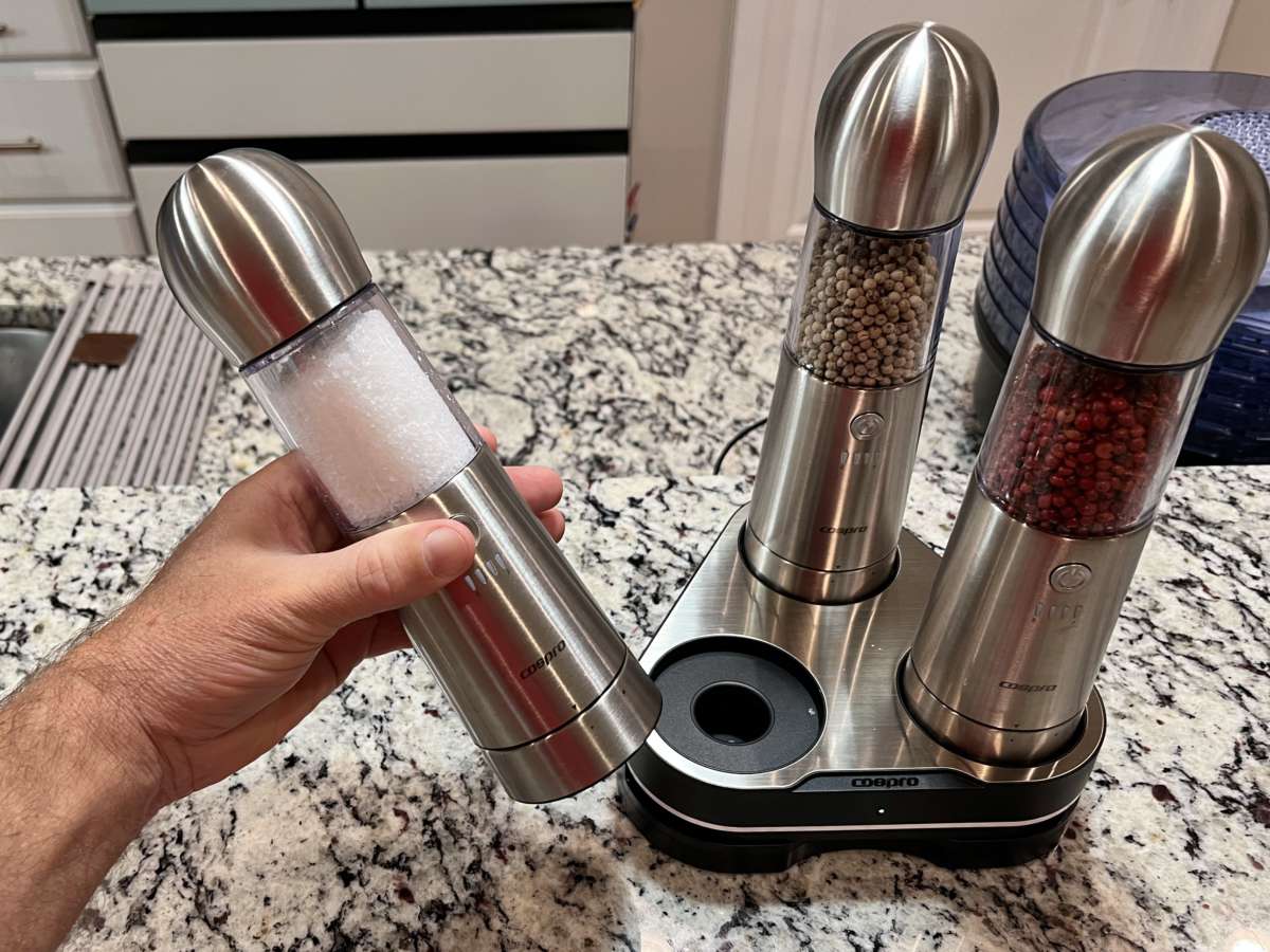 Cospro 3-in-1 Wireless Charging Electric Salt and Pepper Grinder review ...