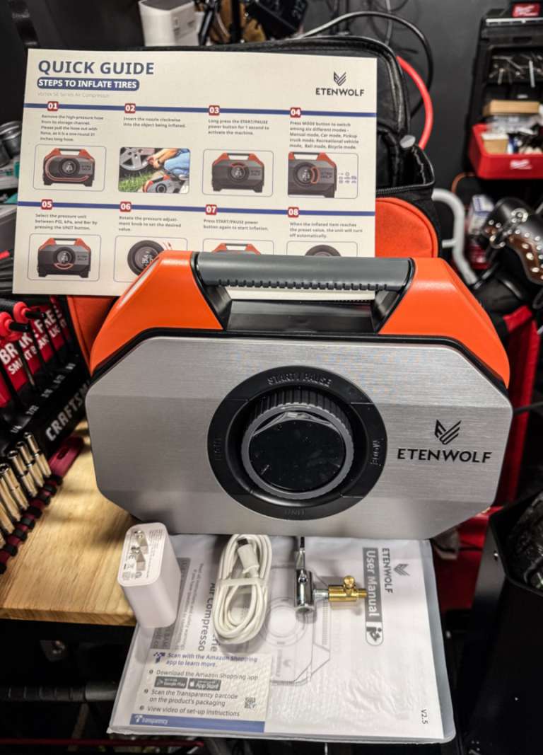 ETENWOLF Vortex S6 Tire Inflator review - The Gadgeteer