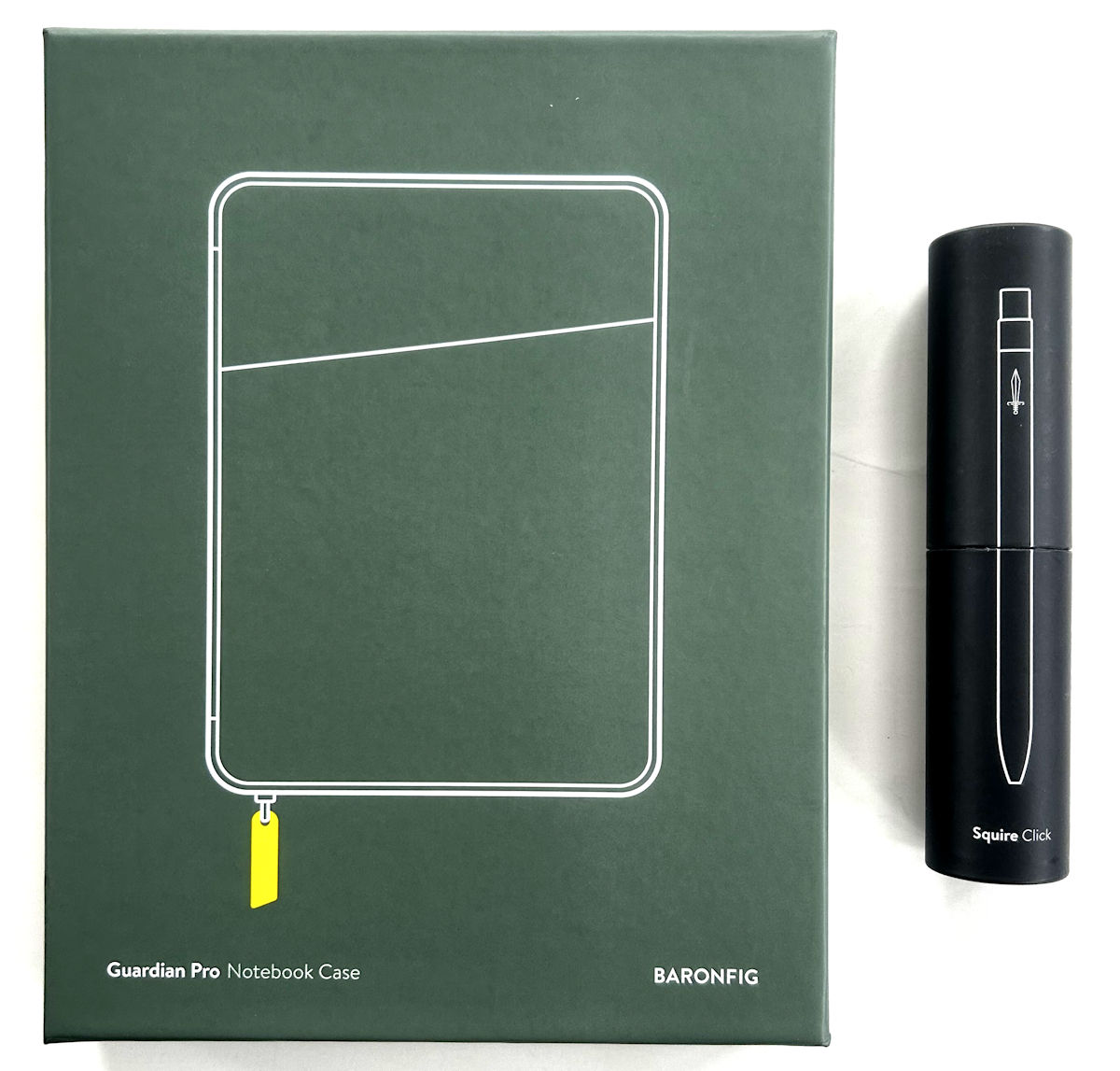 Baronfig Guardian Pro Notebook & Pen Case and Squire Click Ballpoint ...