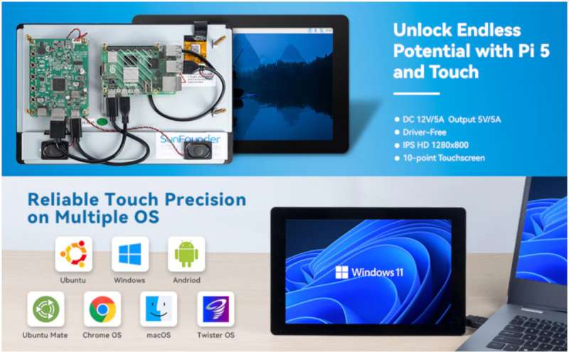 SunFounder Raspberry Pi 10 inch DIY touch screen review - The Gadgeteer