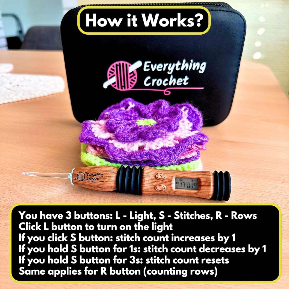 Crocheters need to see this high-tech hook with a built-in counter and ...