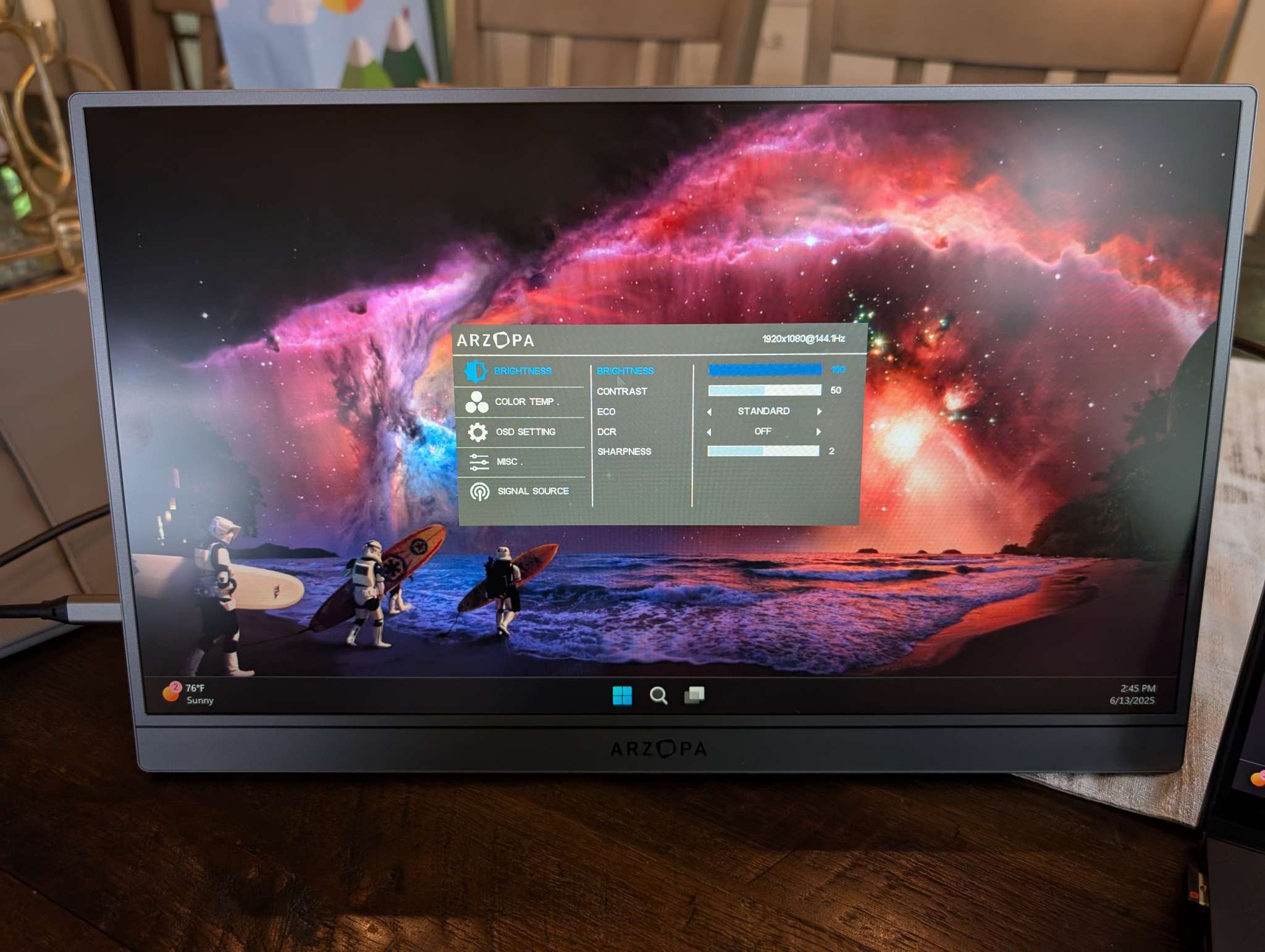 ARZOPA Z1FC Gray 16.1'' 144Hz Portable Gaming Monitor review - The ...