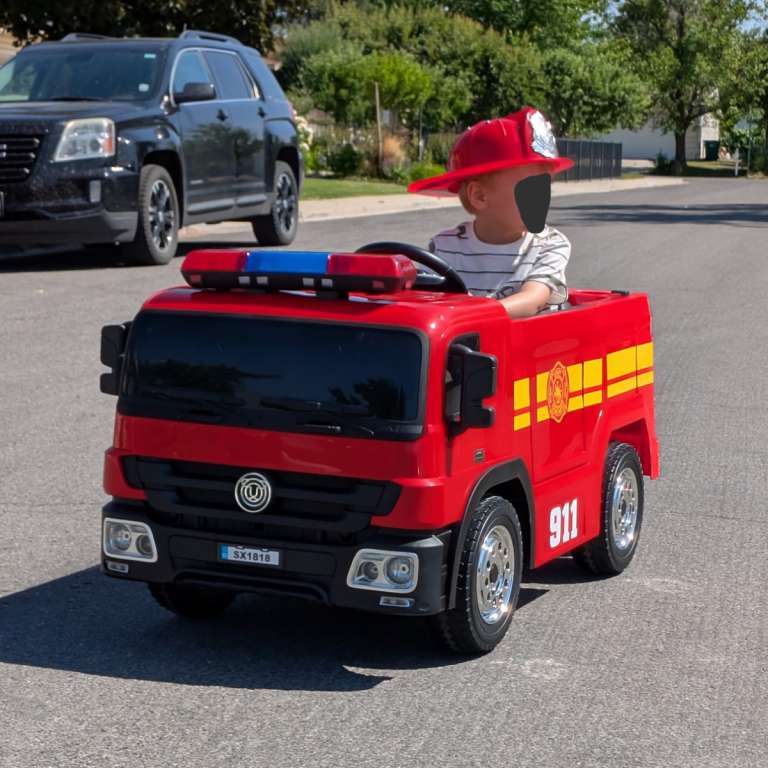 OHWILL Ride On Fire Truck 12V electric car review - a great ride for ...
