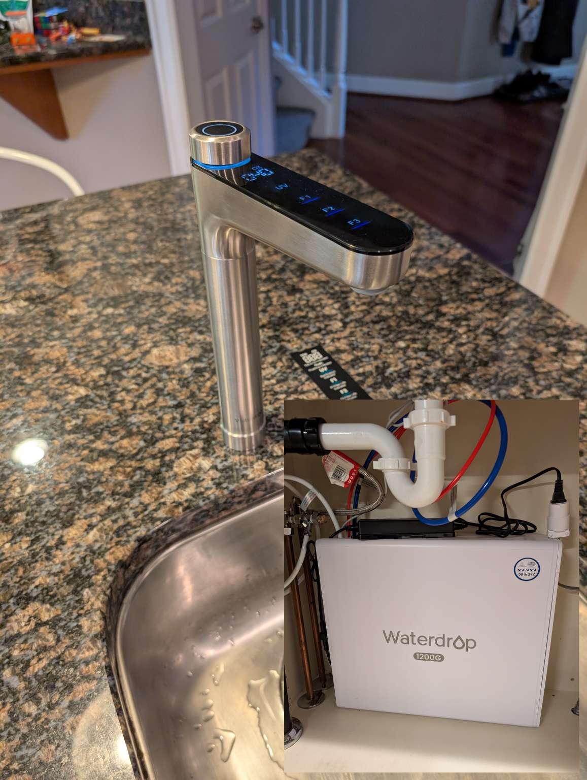 Waterdrop X12 Under Sink Reverse Osmosis Water Filter System review - quick clean water - The ...