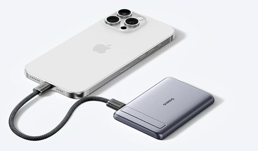 Ultra-Mini Qi2 Magnetic Power Bank with Kickstand from Baseus is now ...