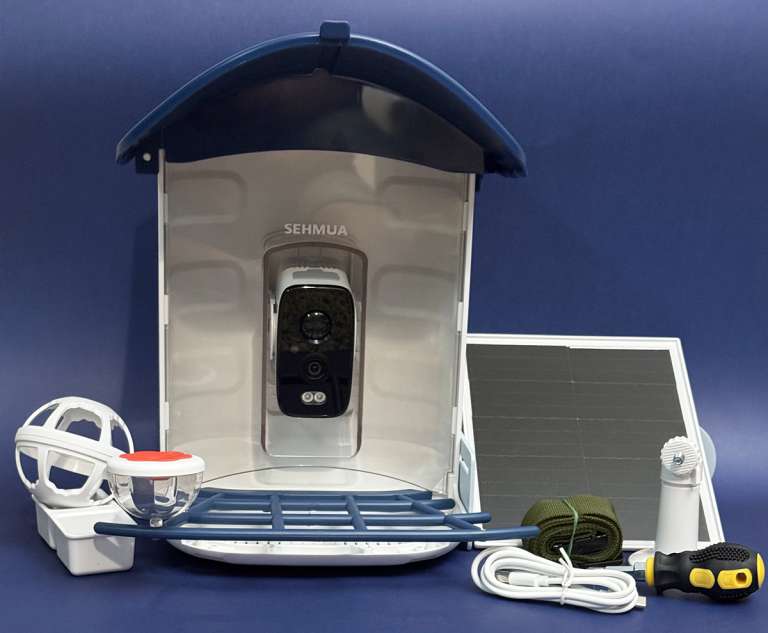 SEHMUA solar powered smart bird feeder review - a bird feeder with AI ...