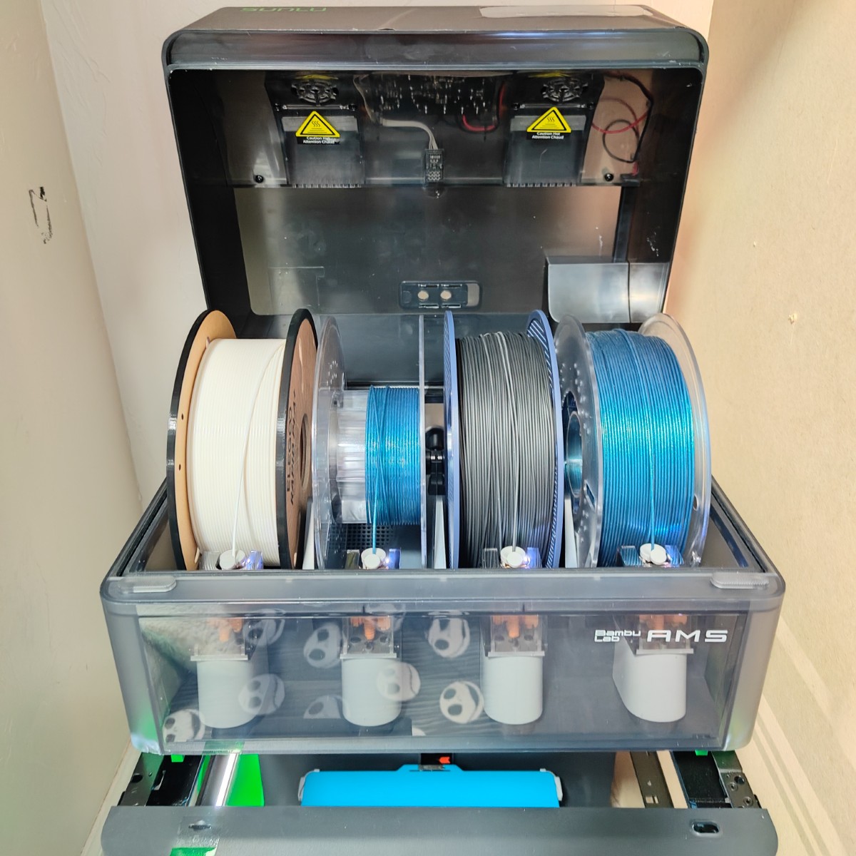 SUNLU AMS Heater review - printing while drying on Bambu Labs AMS? Yes ...